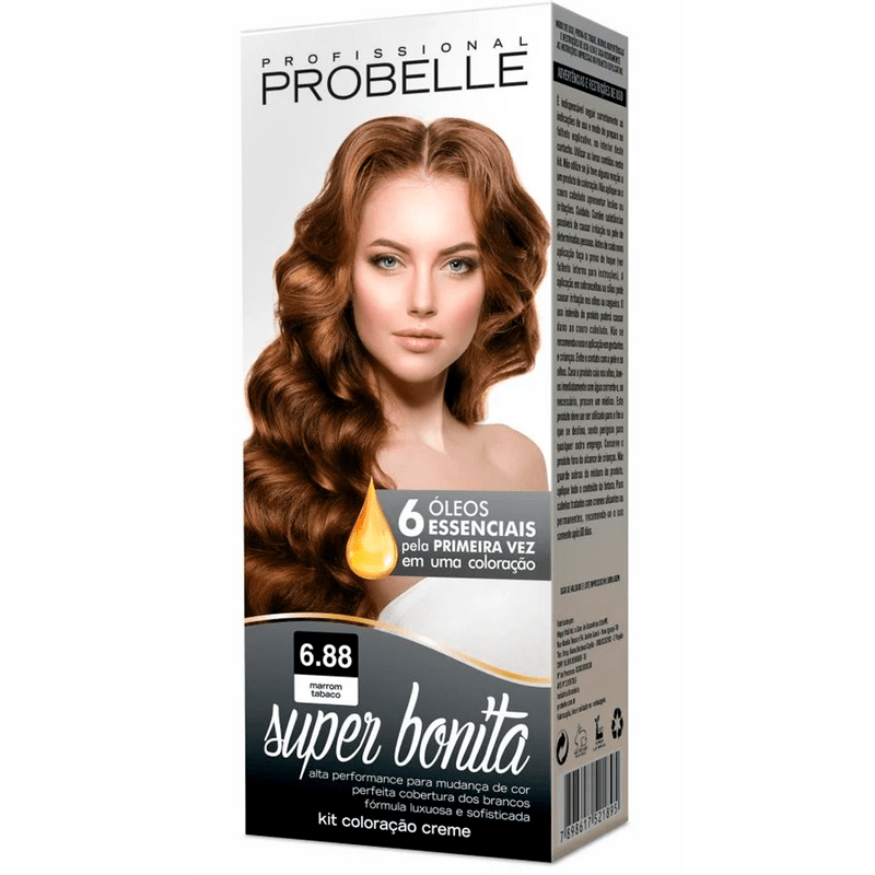 Tintura Probelle Super Bonita Marrom Tabaco 6.88 50g